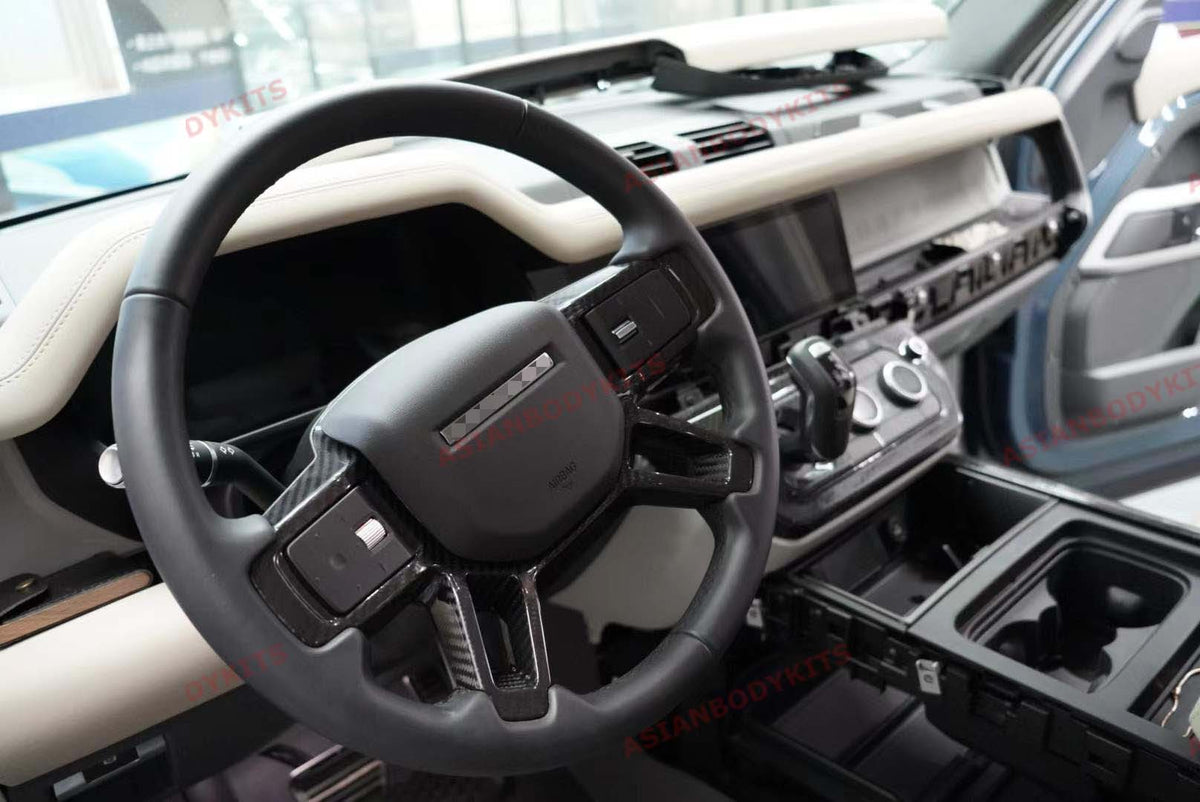 CARBON FIBER INTERIOR TRIM KIT COVERS for LAND ROVER DEFENDER L663 202 ...