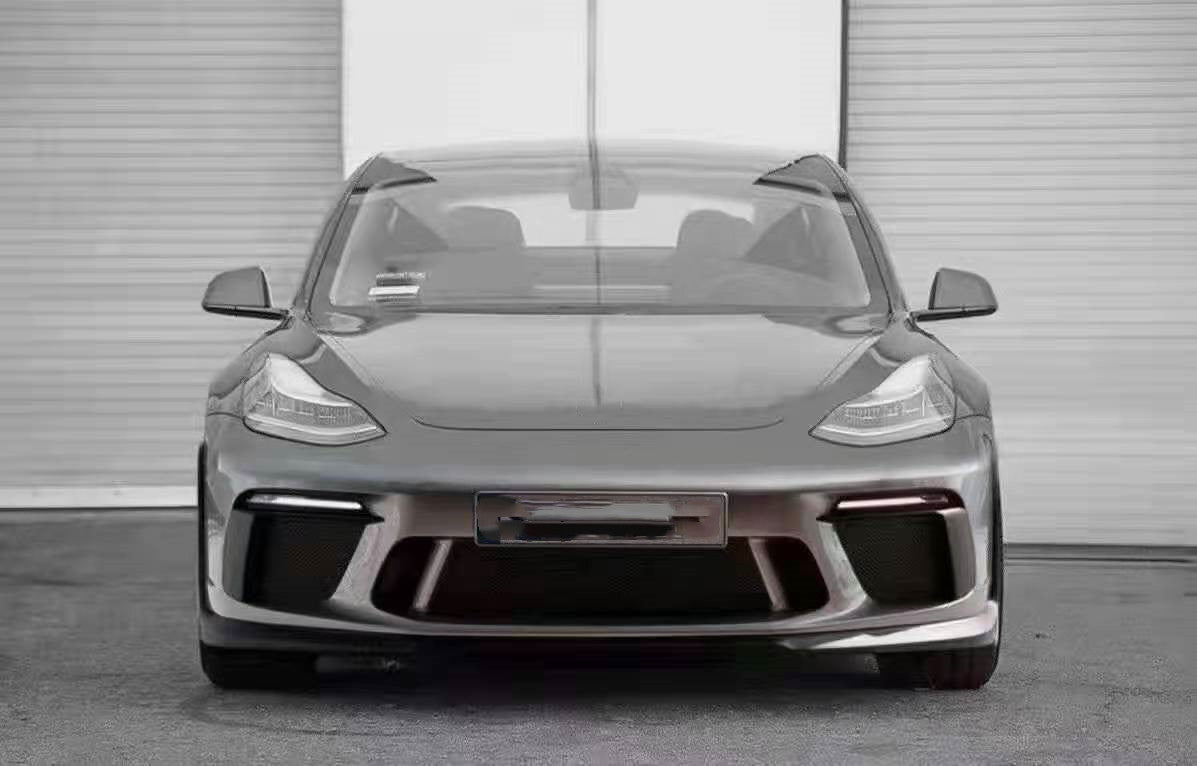 FRONT BUMPER FOR TESLA MODEL 3 | GT 3 STYLE