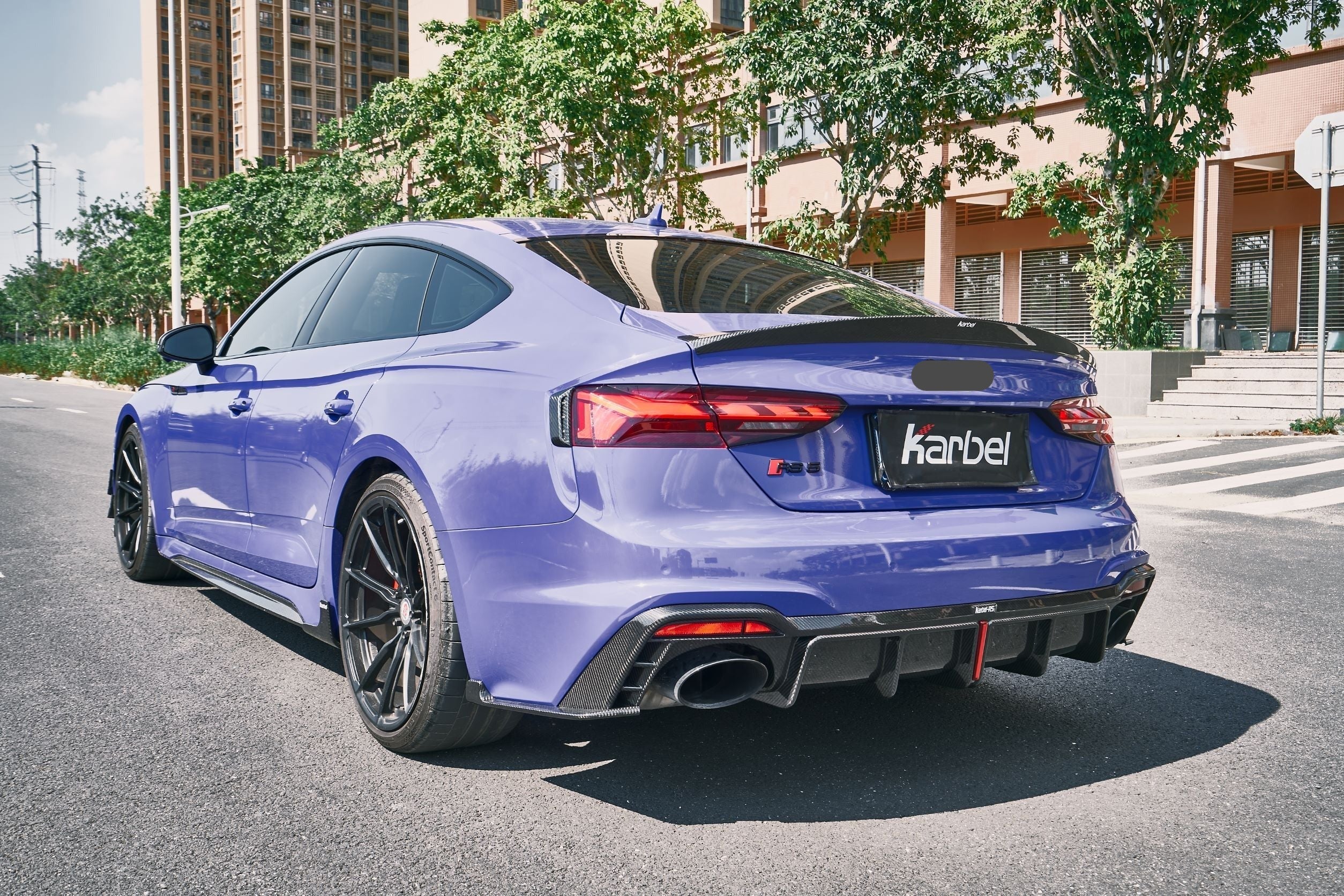 KARBEL CARBON DRY CARBON FIBER TAIL LIGHT TRIM FOR AUDI RS5 B9.5 2020 ...
