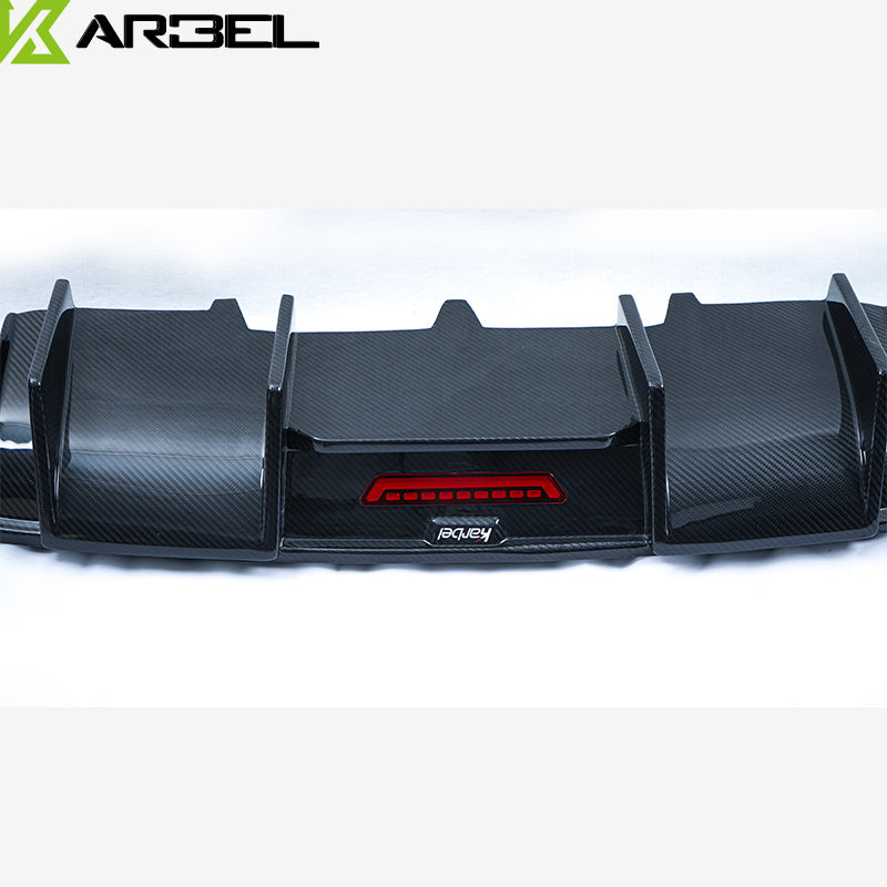 KARBEL CARBON DRY CARBON FIBER REAR DIFFUSER FOR AUDI A4 2013-2016 B8 ...