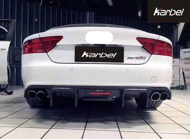 KARBEL CARBON DRY CARBON FIBER REAR DIFFUSER FOR AUDI A7 2012-2015 C7 ...