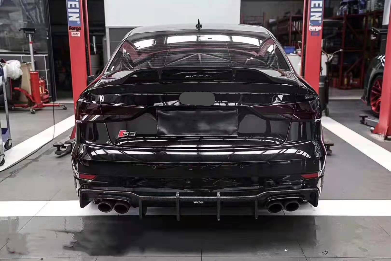 KARBEL DRY CARBON FIBER REAR DIFFUSER FOR AUDI A3 S LINE & S3 2017-202 ...