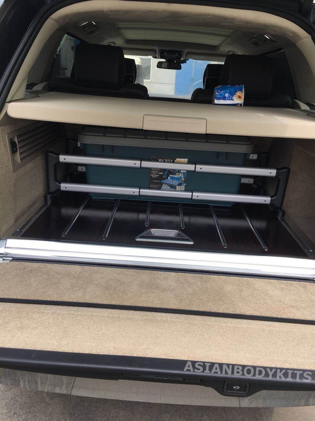 for Range Rover Vogue L405 Wooden Teak Floor Boot Liner Kit (sliding f