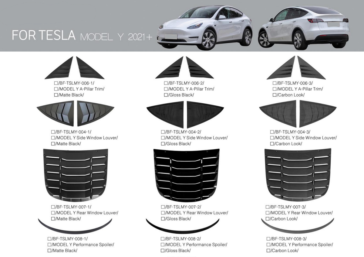 Window Louver for TESLA MODEL Y 2021+ – Forza Performance Group
