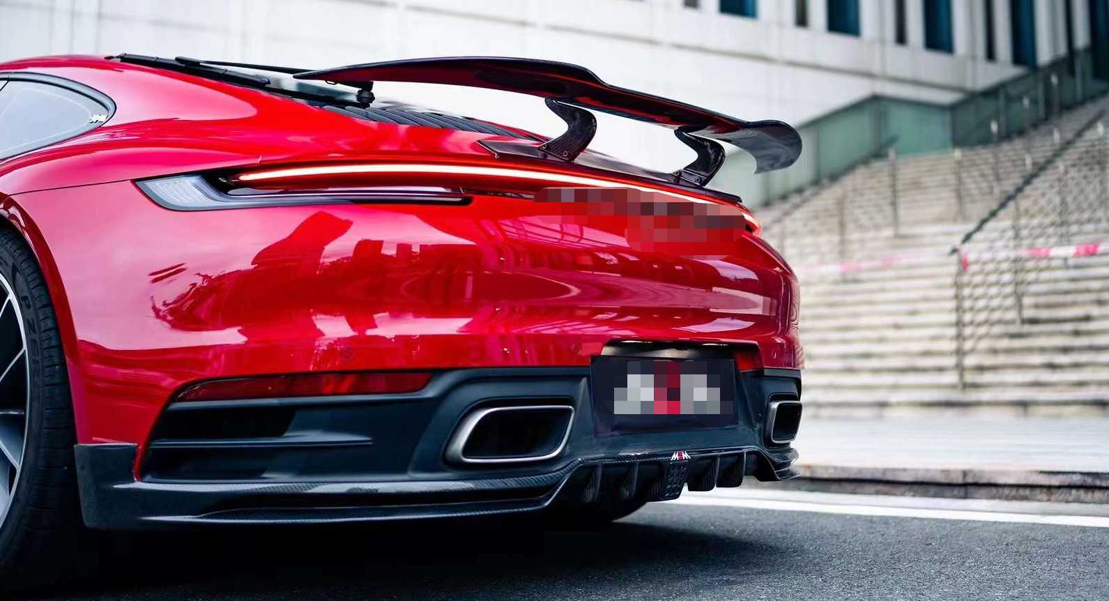 CARBON FIBER REAR WING SPOILER for PORSCHE 911 992.1 2019 - 2025